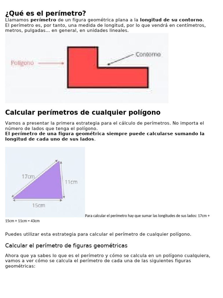 Que Es El Perímetro | PDF | Pi | Triángulo