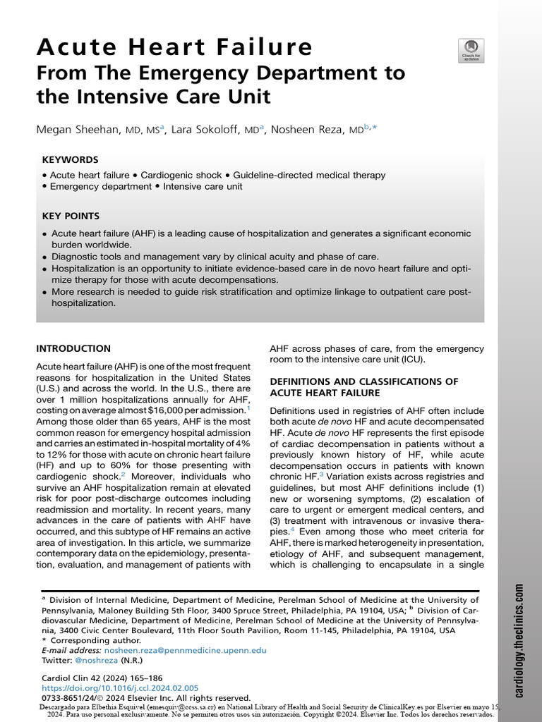 Acute Heart Failure Pdf