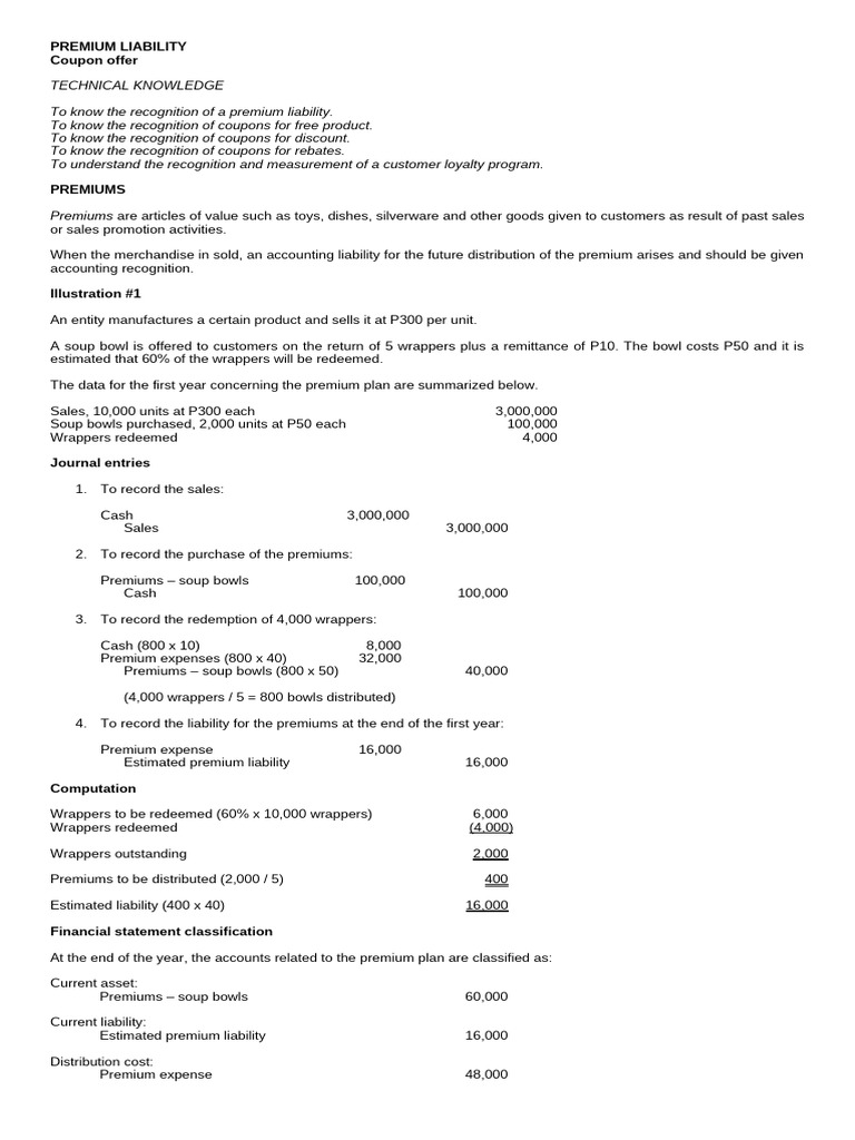 Lec-no-2-Premium-liability | PDF