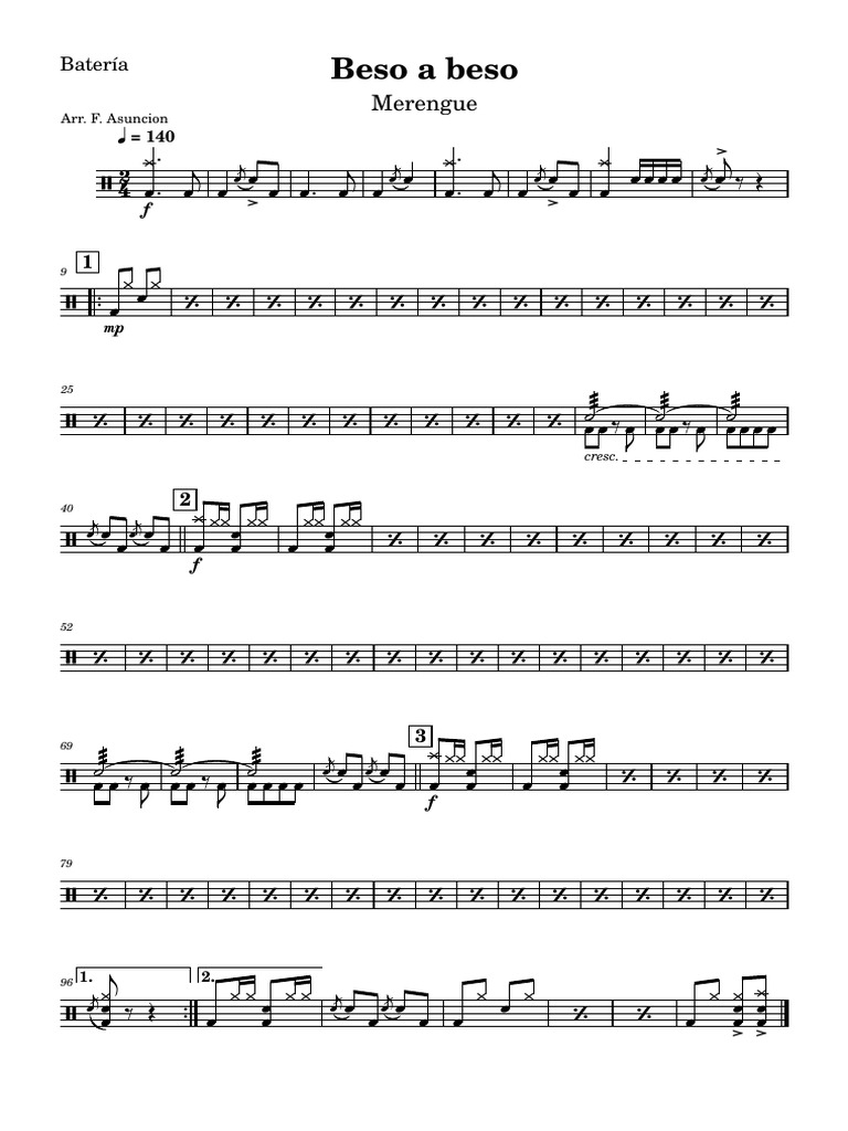 Beso A Beso: Merengue | PDF
