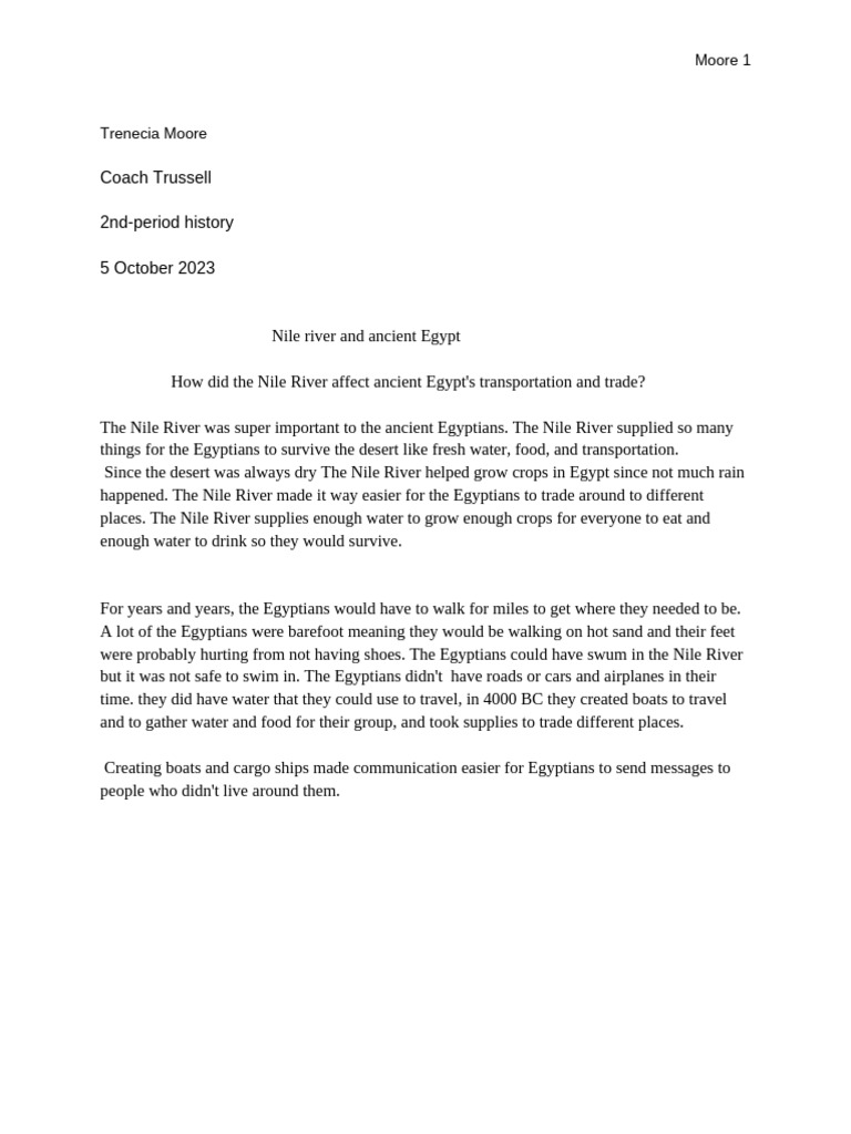 Nile River and Ancient Egypt | PDF