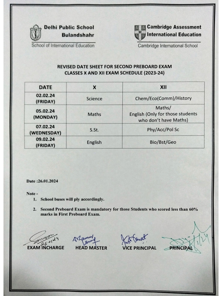 Second Preboard Exam X And Xii Pdf