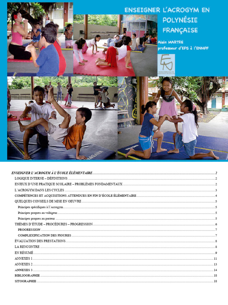 Enseigner L Acrogym | PDF