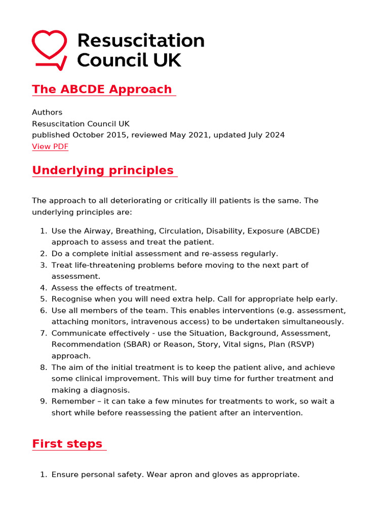 The ABCDE Approach | PDF