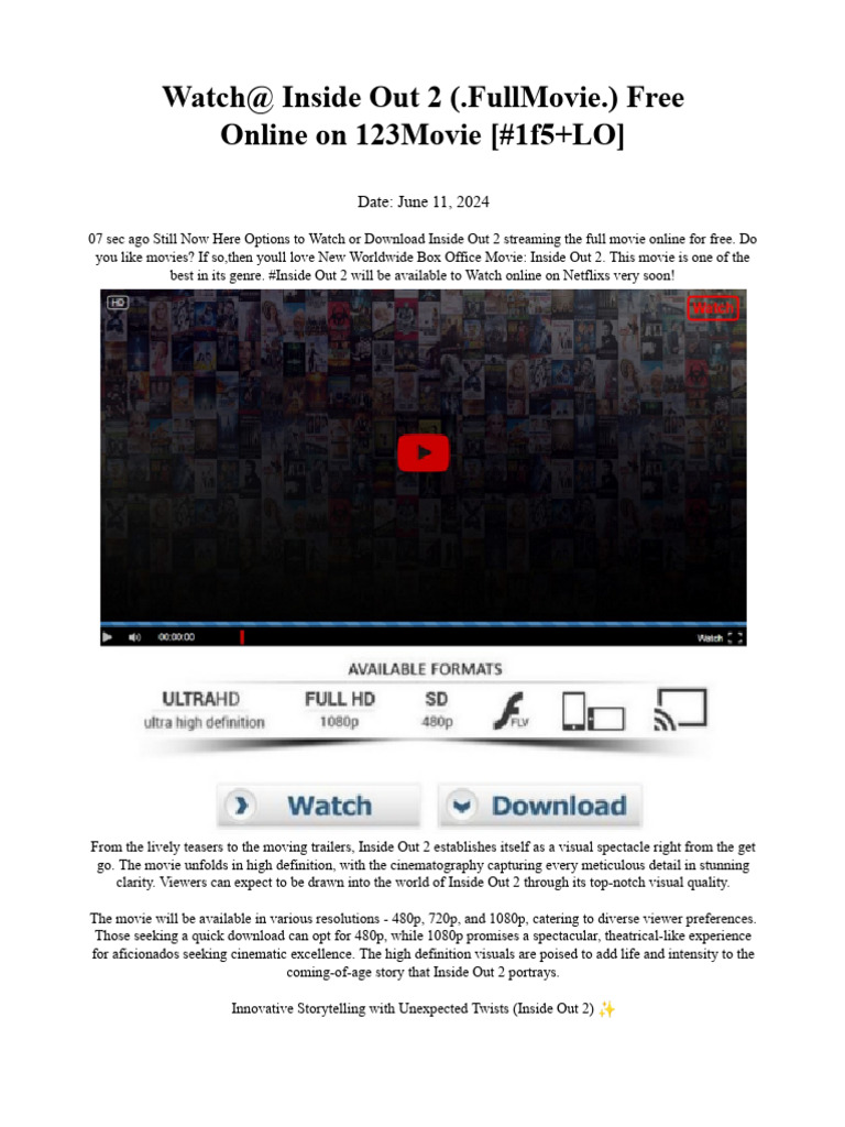 Watch Inside Out 2 Full H6ul | PDF