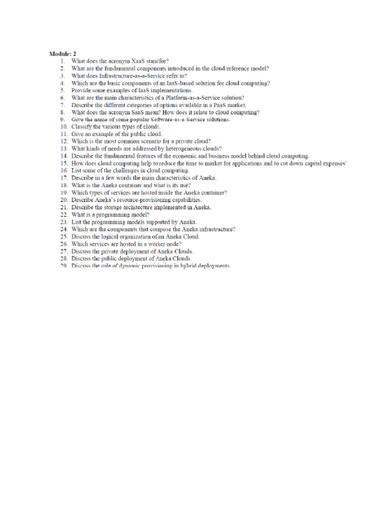 Module 2 and 3 Questionbank | PDF
