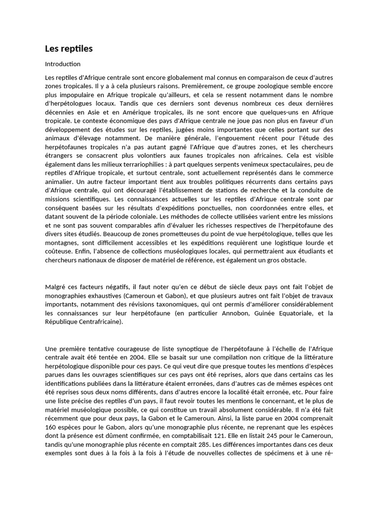 Les Reptiles | PDF