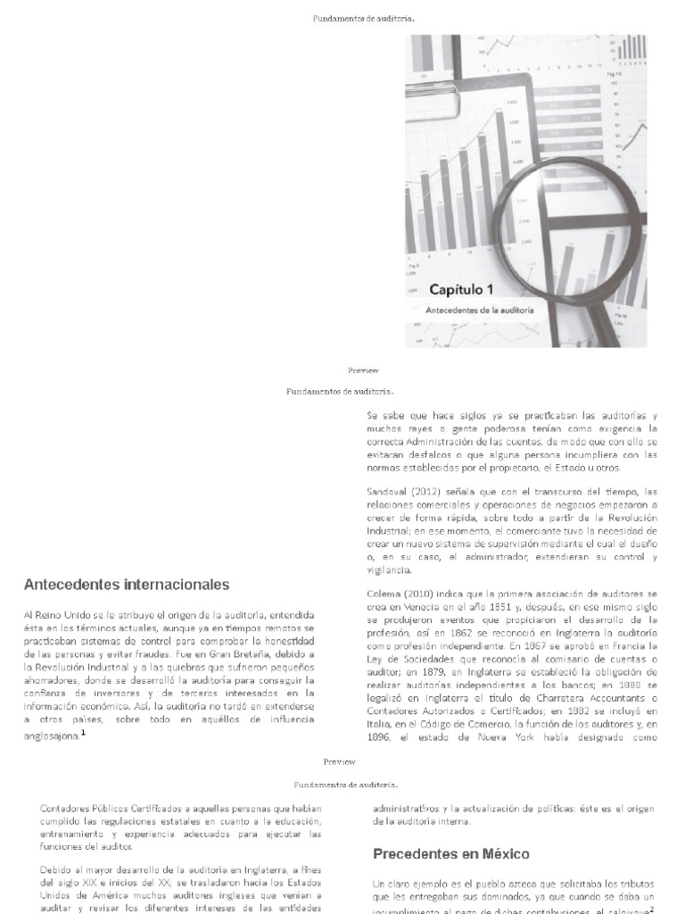 Fundamentos de Auditoría IMCP | PDF