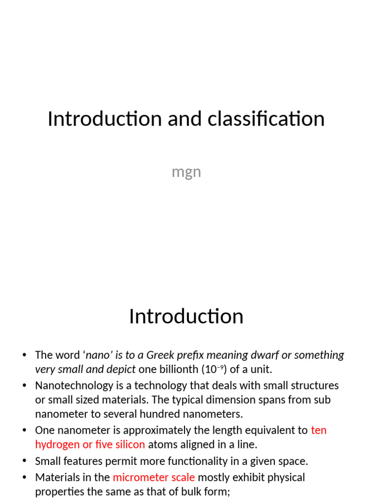 Introduction and Classification | PDF