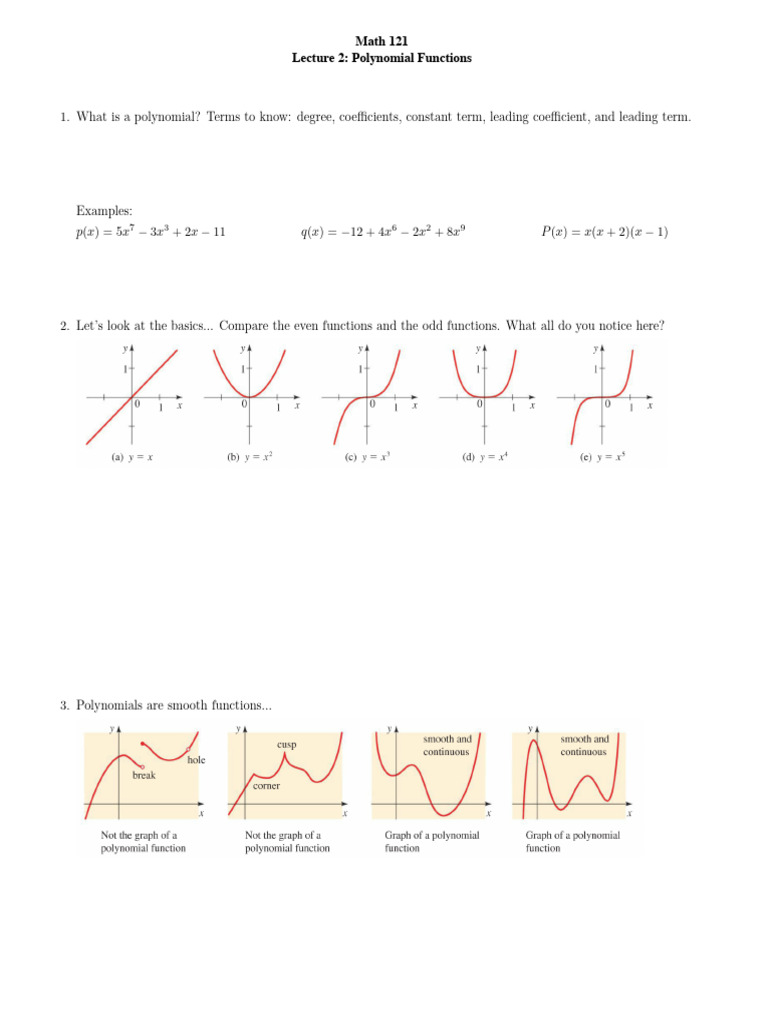 GLS2 Polynomial Functions | PDF
