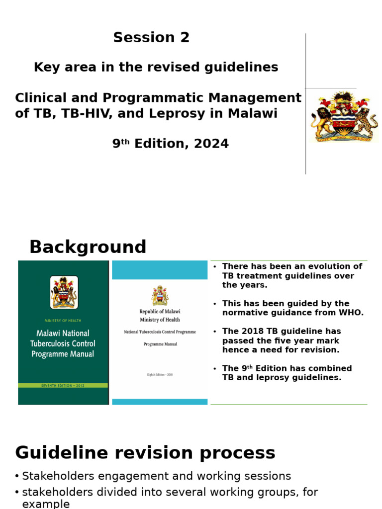 1-TB Guideline review-MAJOR CHANGES IN THE GUIDELINES Ntlep | PDF ...
