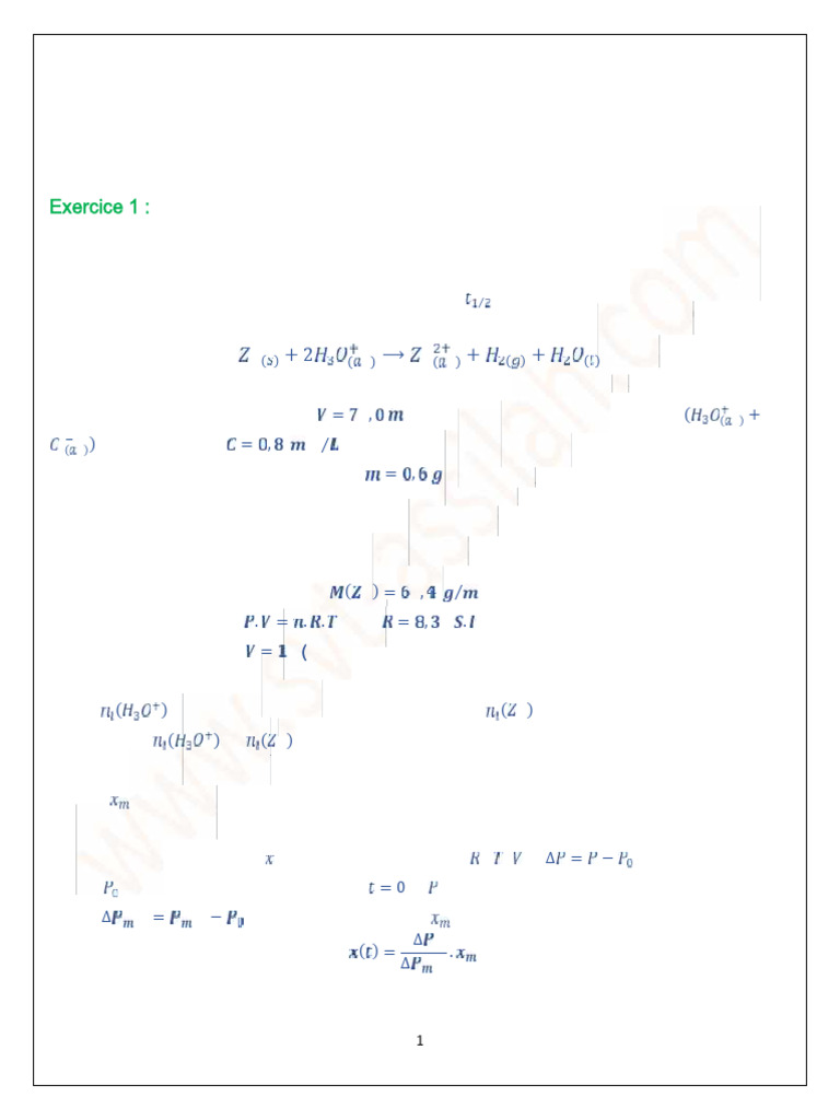 Exercice 16 Suivi Temporel D'une Transformation Chimique | PDF