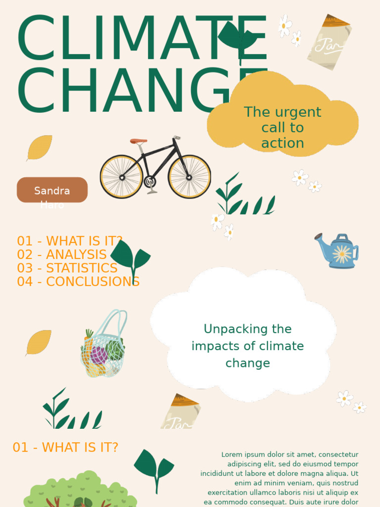Green and Yellow Climate Change Illustration Presentation | PDF
