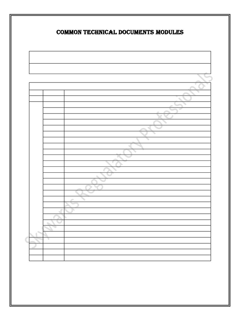 CTD Structure of Module I - V | PDF