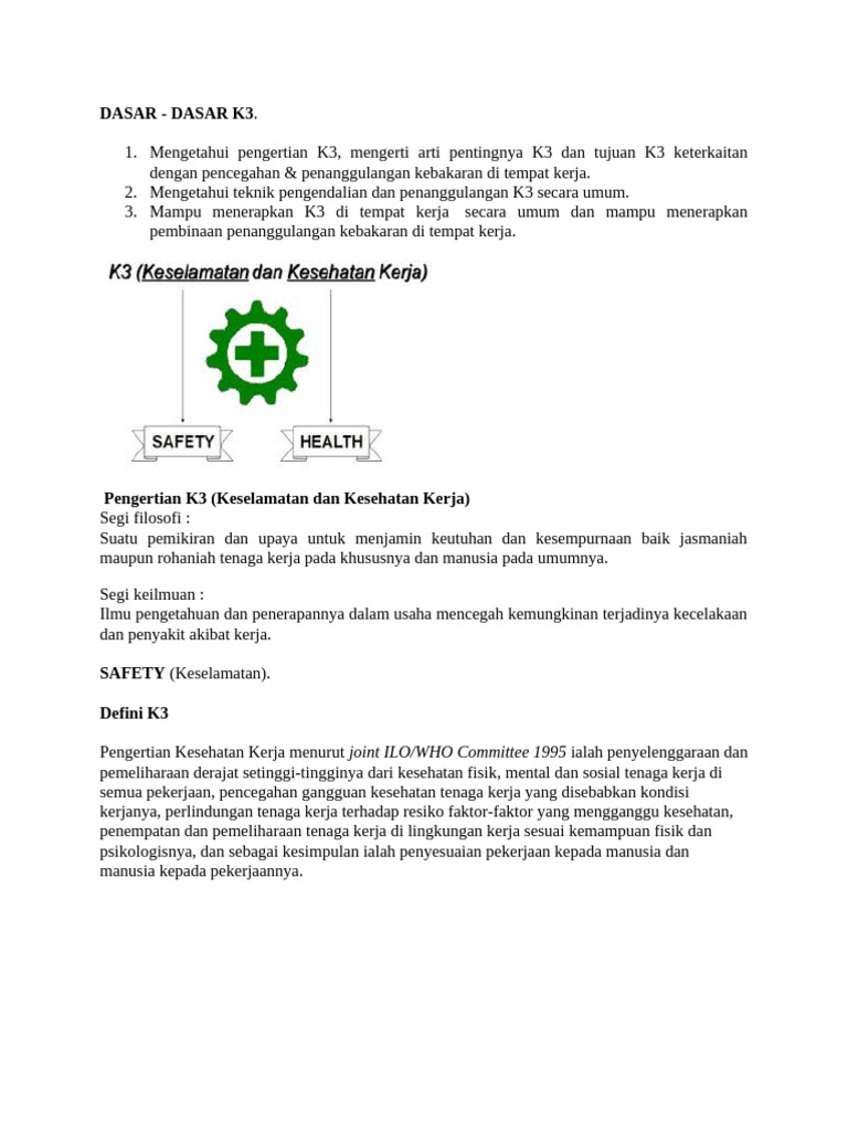 Dasar K3 | PDF