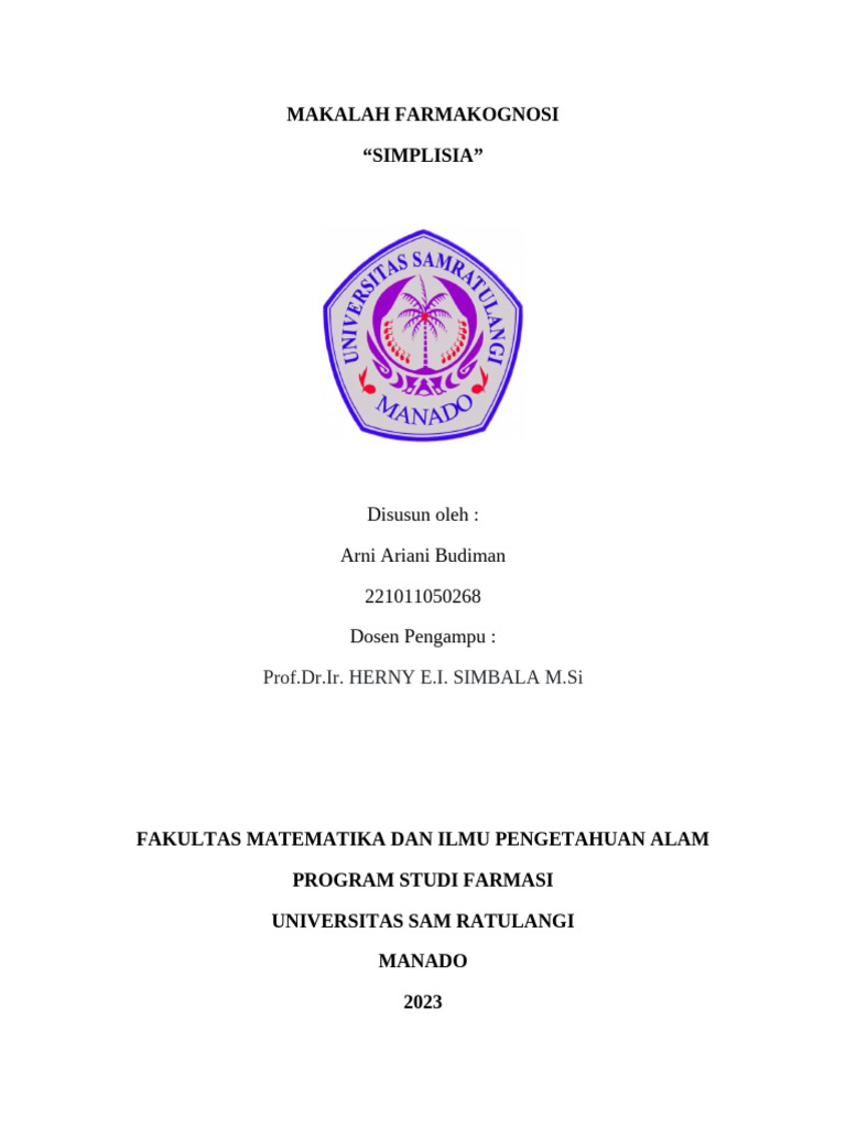 Makalah Farmakognosi | PDF