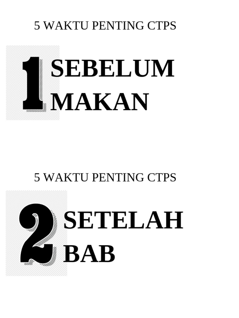 5 Waktu Penting Ctps | PDF