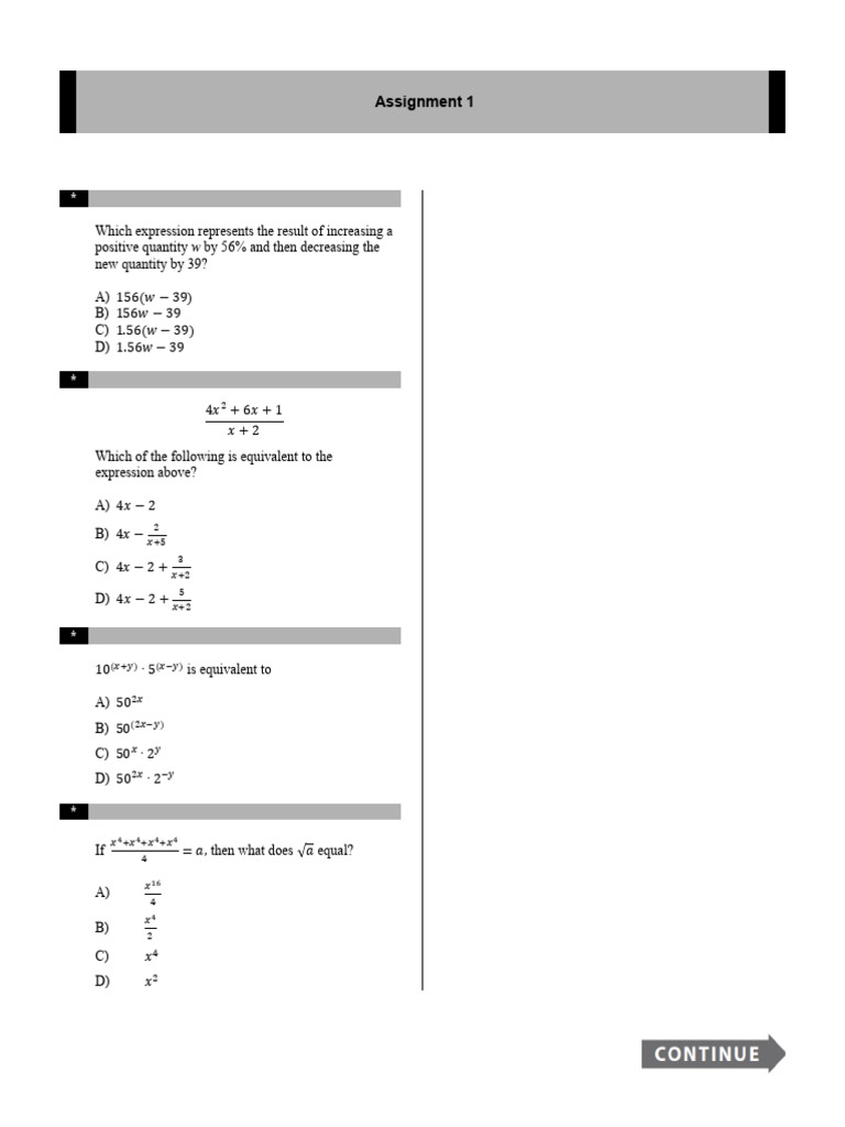 Worksheet - Plug In | PDF