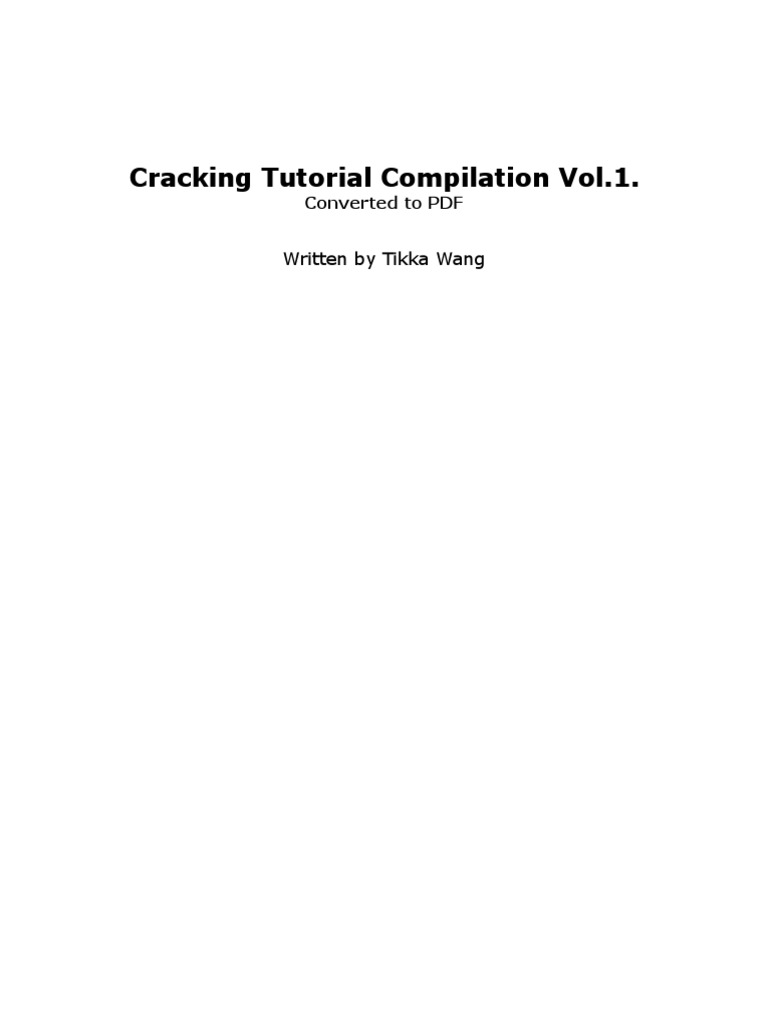 Cracking Tutorial | PDF | Computer Engineering | Computer Programming