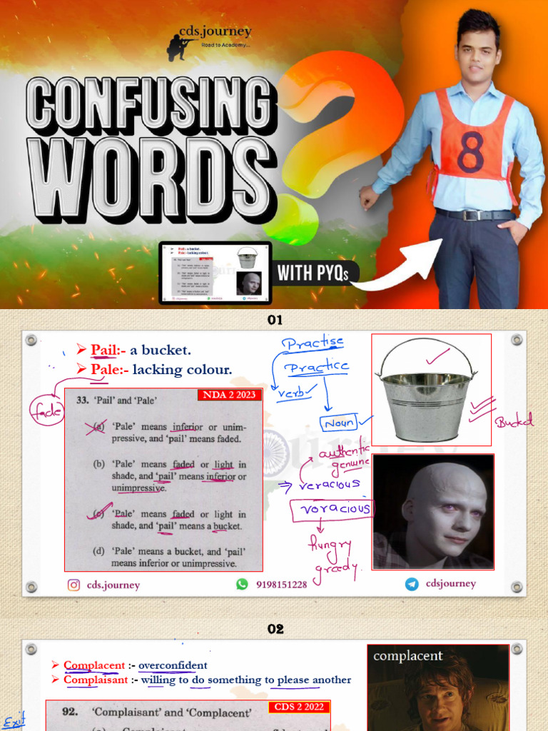 Confusing Words Class 1 | PDF