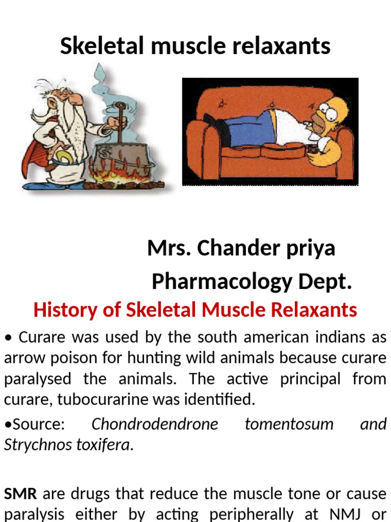 Overview of Skeletal Muscle Relaxants | PDF | Acetylcholine | Drugs ...
