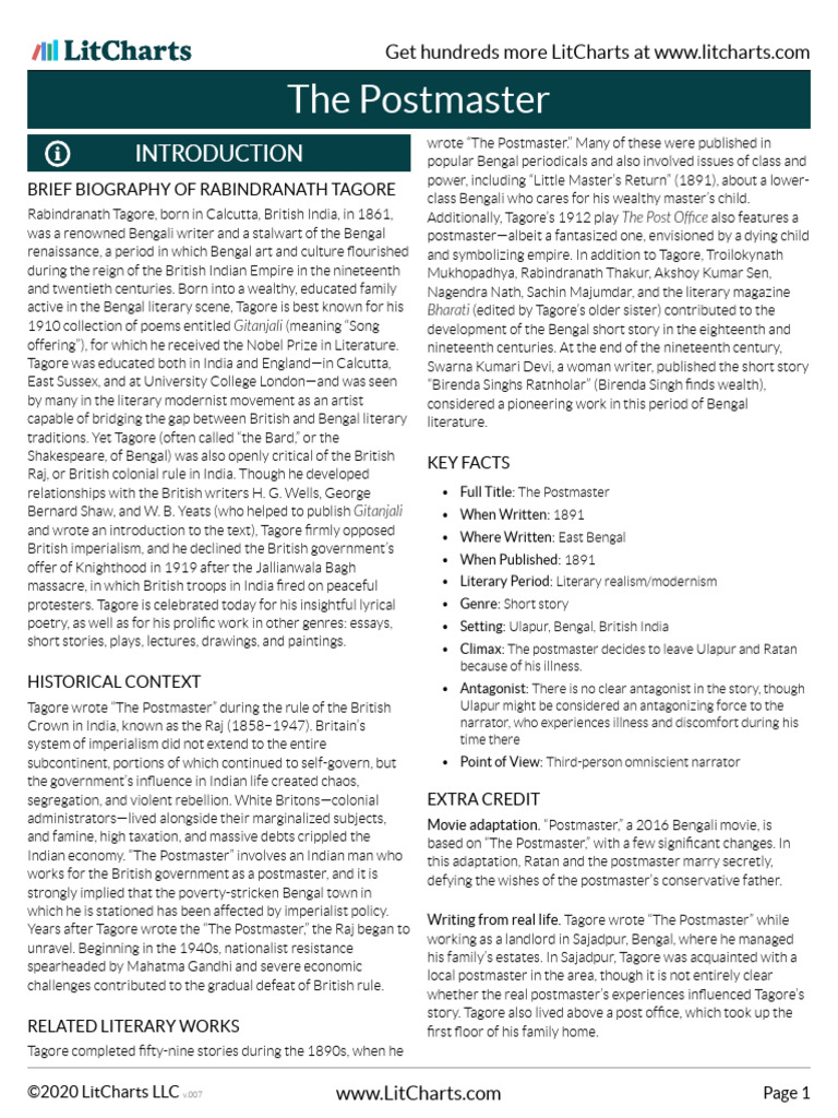 The-Postmaster-LitChart | PDF