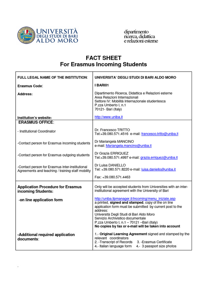 I BARI01 - FactSheet | PDF