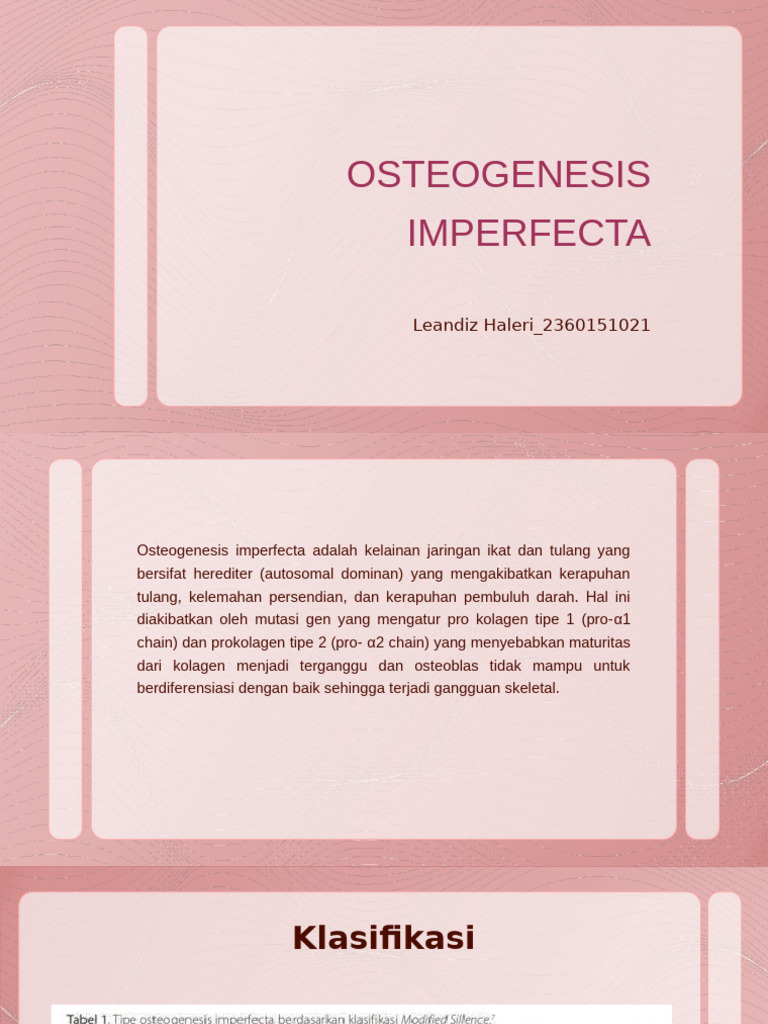 Osteogenesis Imperfecta | PDF