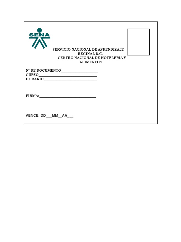 Formato Carnet | PDF | Finanzas y dinero