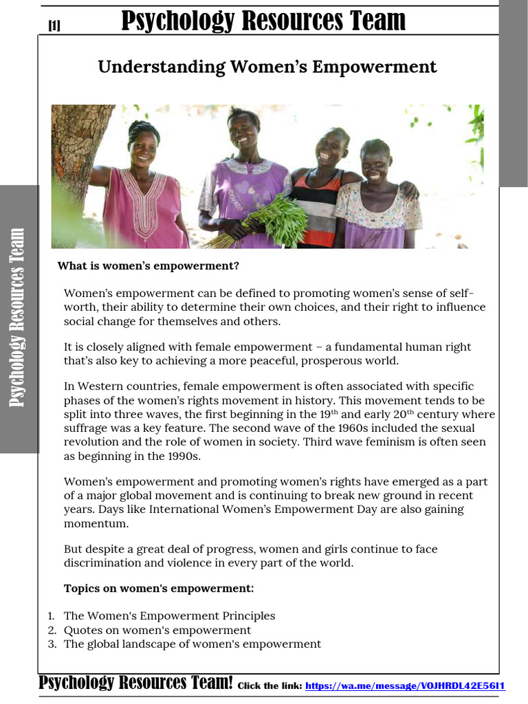 Understanding Womens Empowerment | PDF