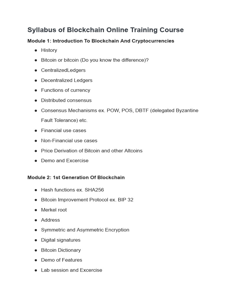 Blockchain Online Train | PDF