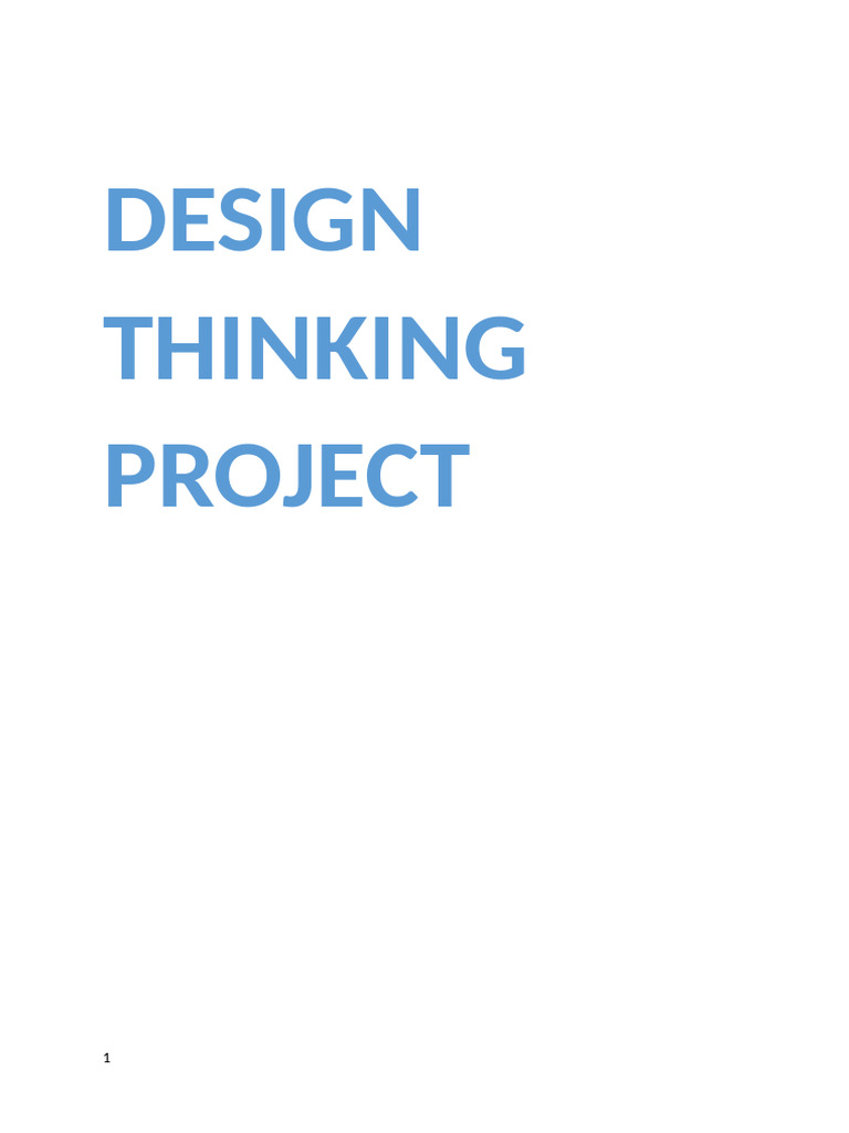 Design Thinking Report (1) (1) New | PDF