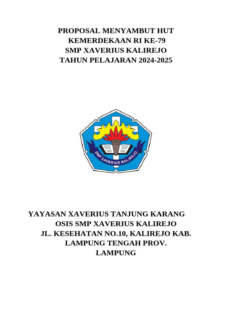 Proposal HUT RI OSIS 2024 Baru | PDF