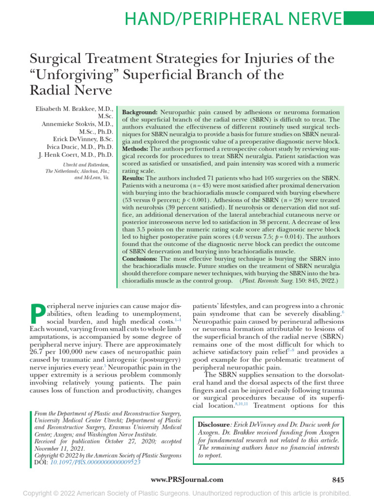 Surgical Treatment Strategies For Injuries of The "Unforgiving ...