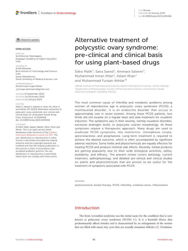 129 Alternative Therapy PCOS | PDF