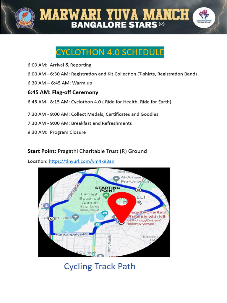 Cyclothon 4.0 Schedule and Guidelines | PDF | Transport