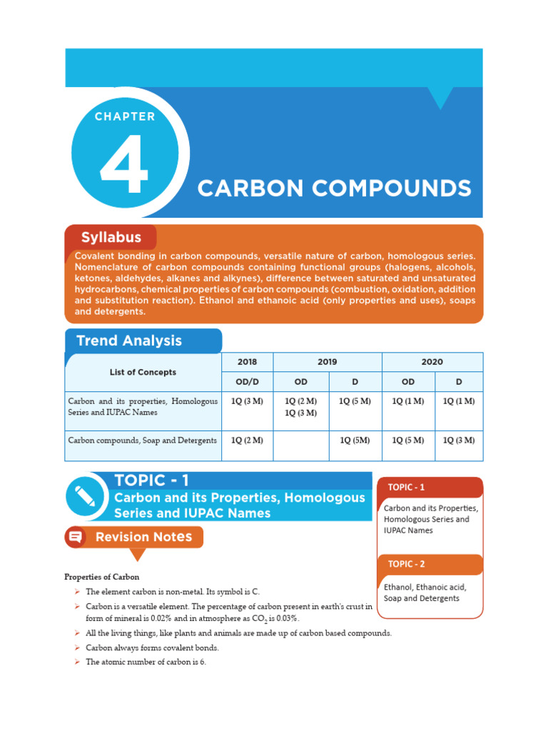 Carbon Compounds | PDF