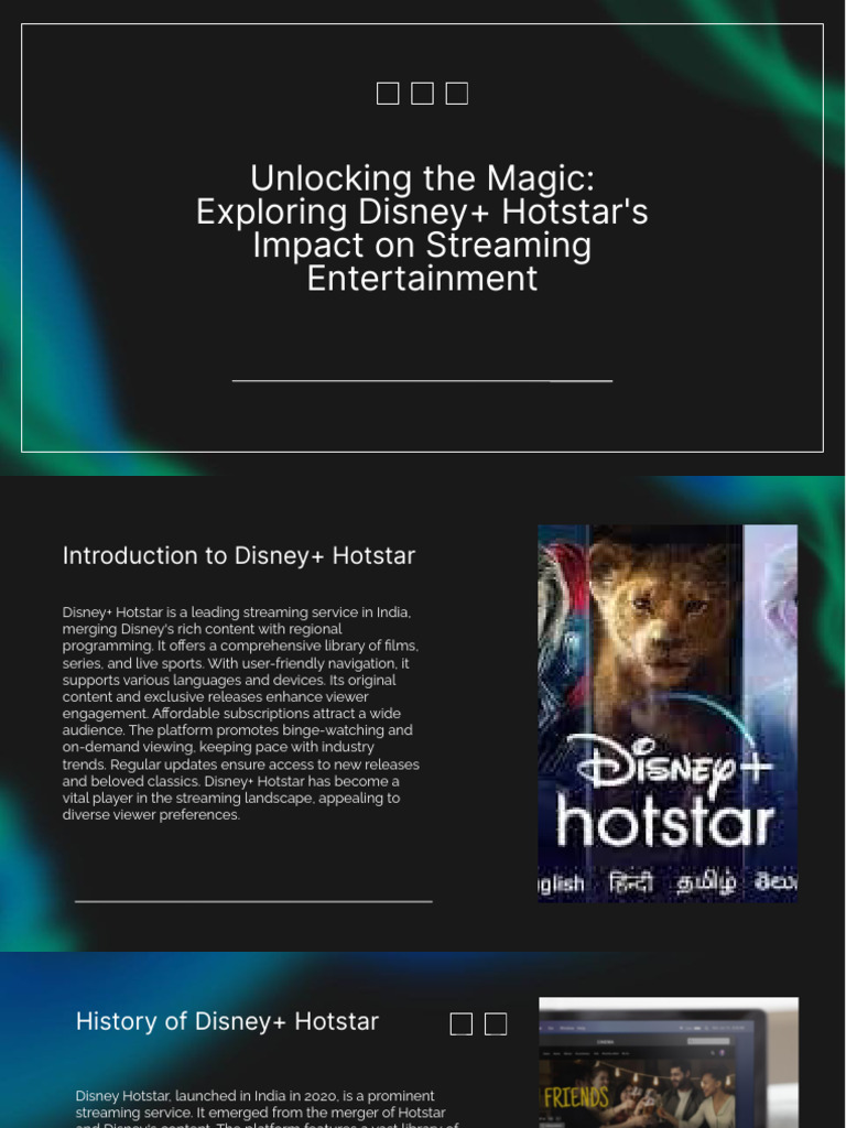 Exploring Disney Hotstars | PDF