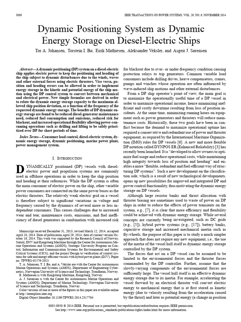 Art. Dynamic - Positioning - System - As - Dynamic - Energy - Storage ... Art. Dynamic - Positioning - System - As - Dynamic - Energy - Storage ...