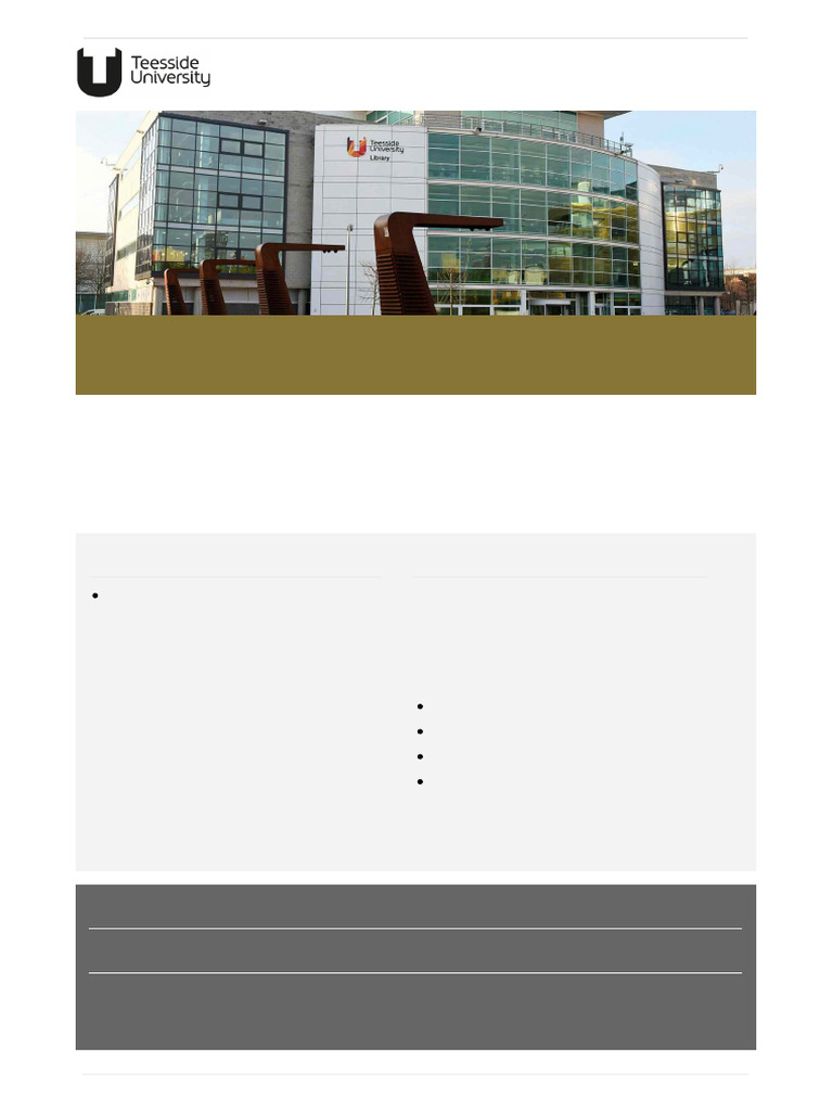 Teesside University Course | PDF | Finite Element Method | Engineering