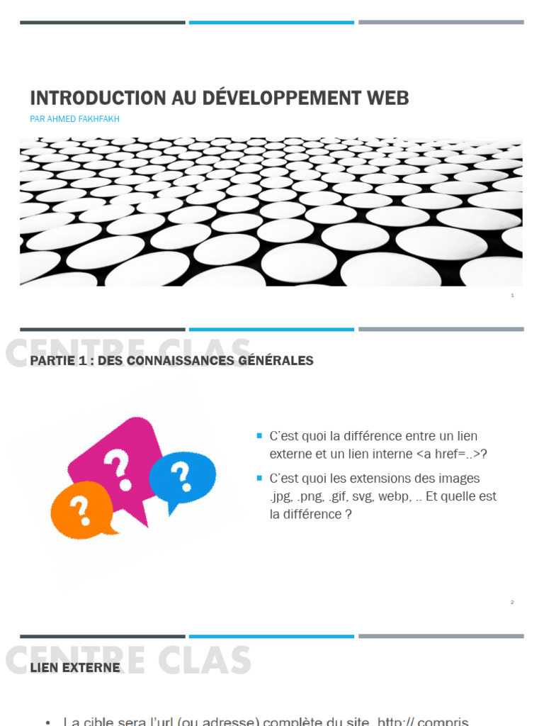 Introduction Au Développement Web 2 | PDF