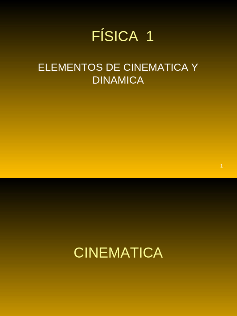 Fisica 1 Elementos de Cinematica y Dinamica 1 Cinematica 2 | PDF