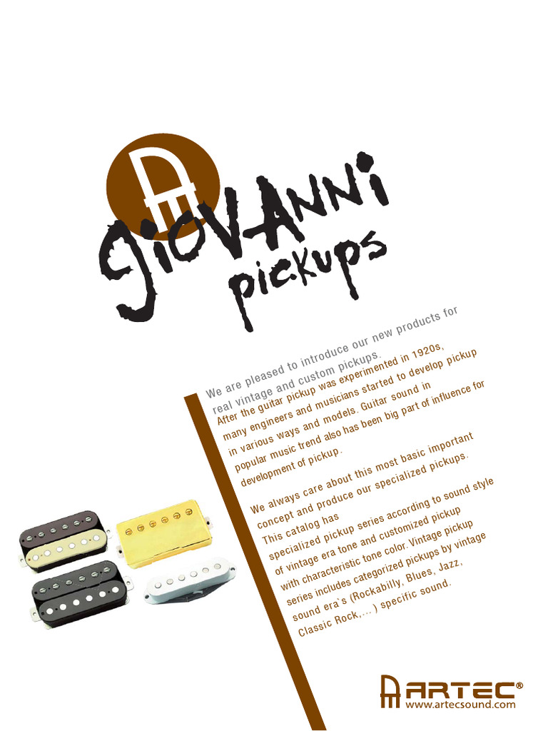 Artc Pickups Giovanni 2014 | PDF