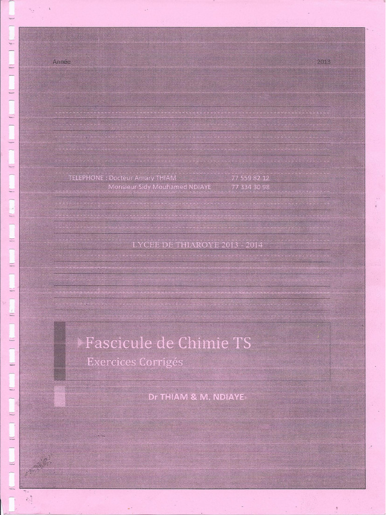 fasc thiam chimie | PDF