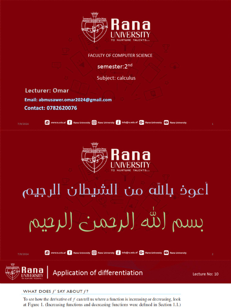 10-Maximum, Minmum and Infliction Point of Function | PDF