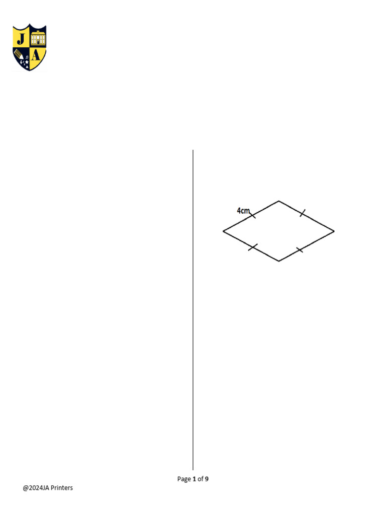STD 7 Mathematics Assignment 4 | PDF