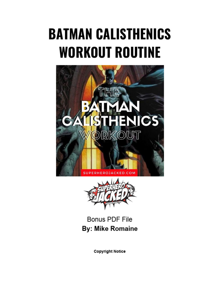 Batman Calisthenics Workout PDF | PDF | Strength Training | Physical ...