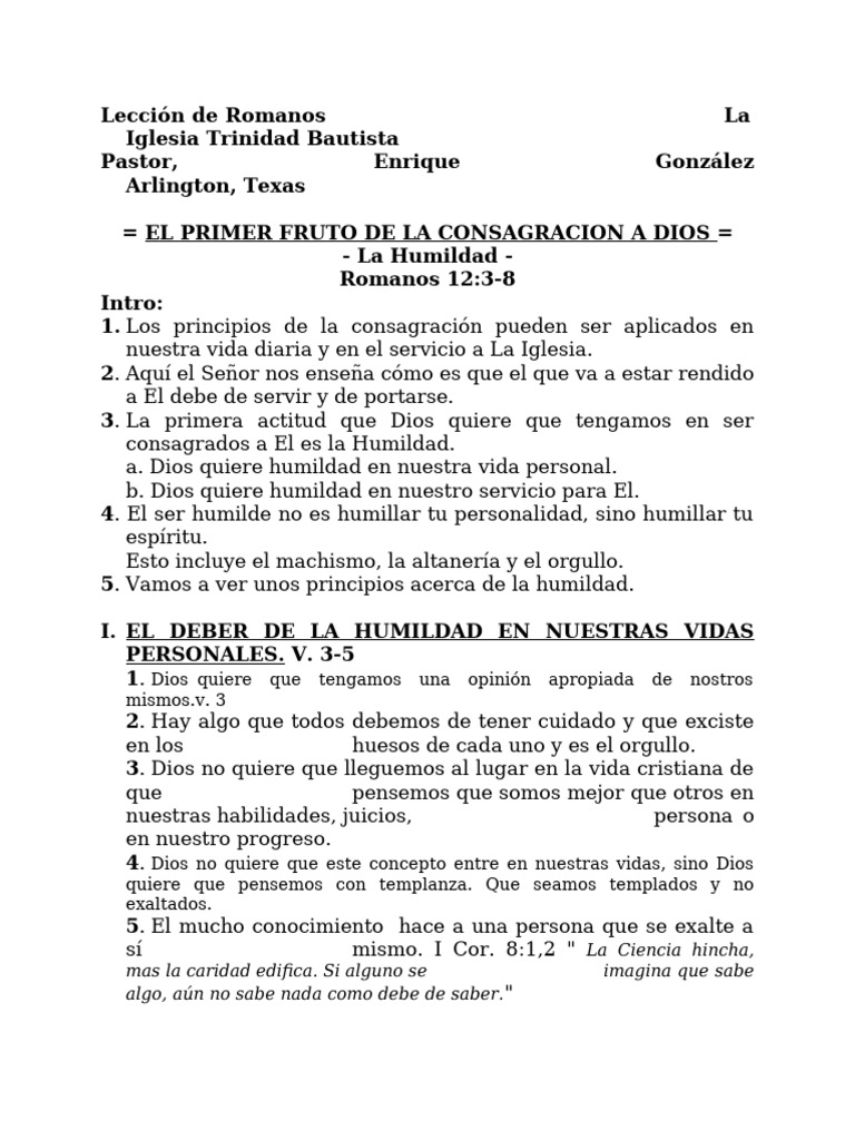 Romanos 12. 3-8 | PDF