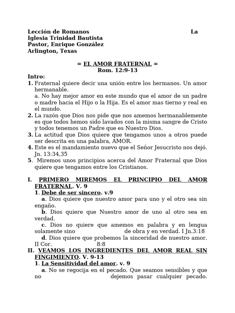Romanos 12. 9-13 | PDF