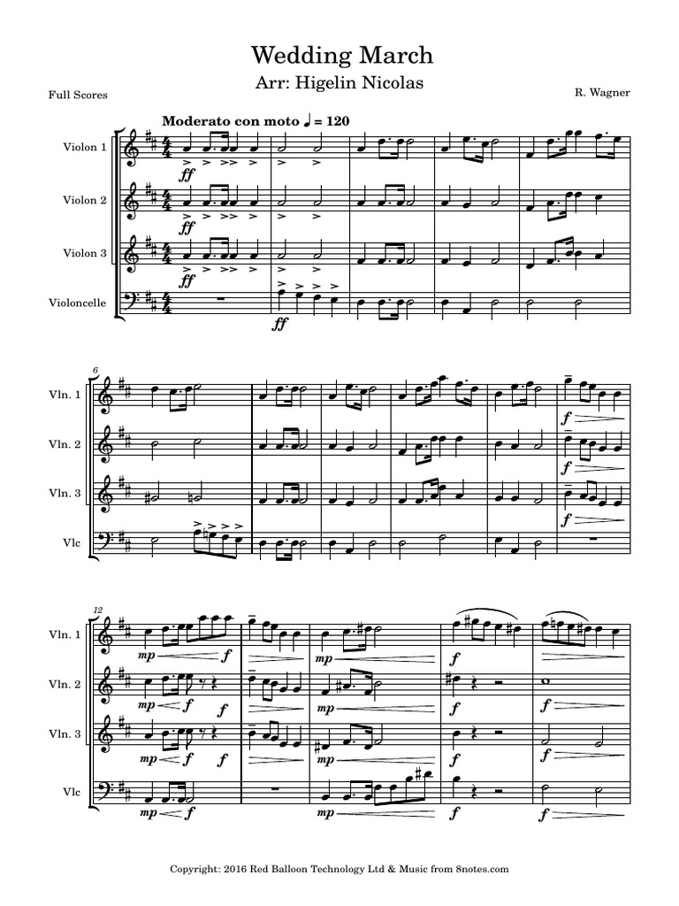 Wedding March - Full Scores | PDF